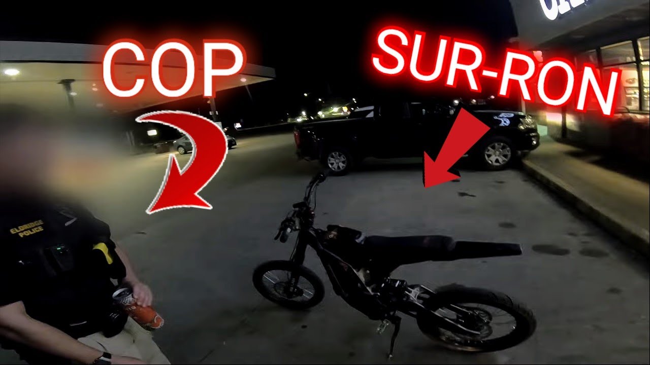 Cool Police Officer Thinks my Sur-ron is Awesome - YouTube