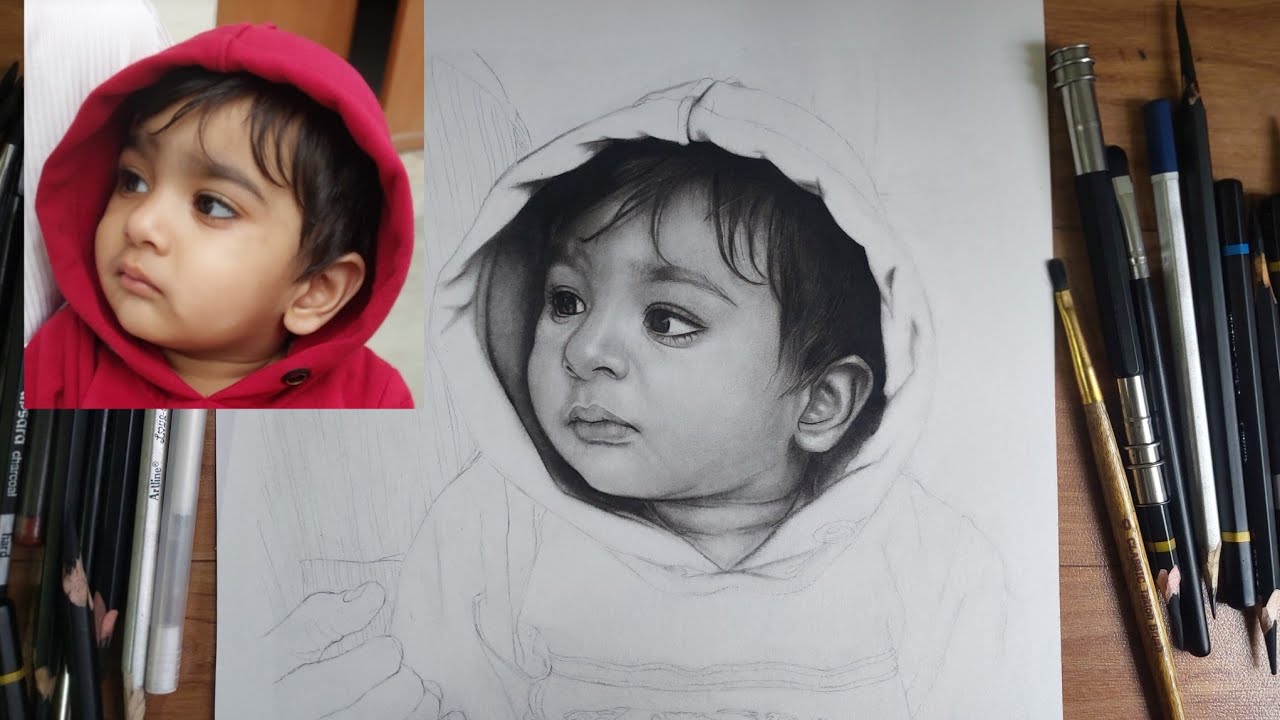 How to do shading on Baby 👶 face |Tutorial of shading |Part 1 - YouTube