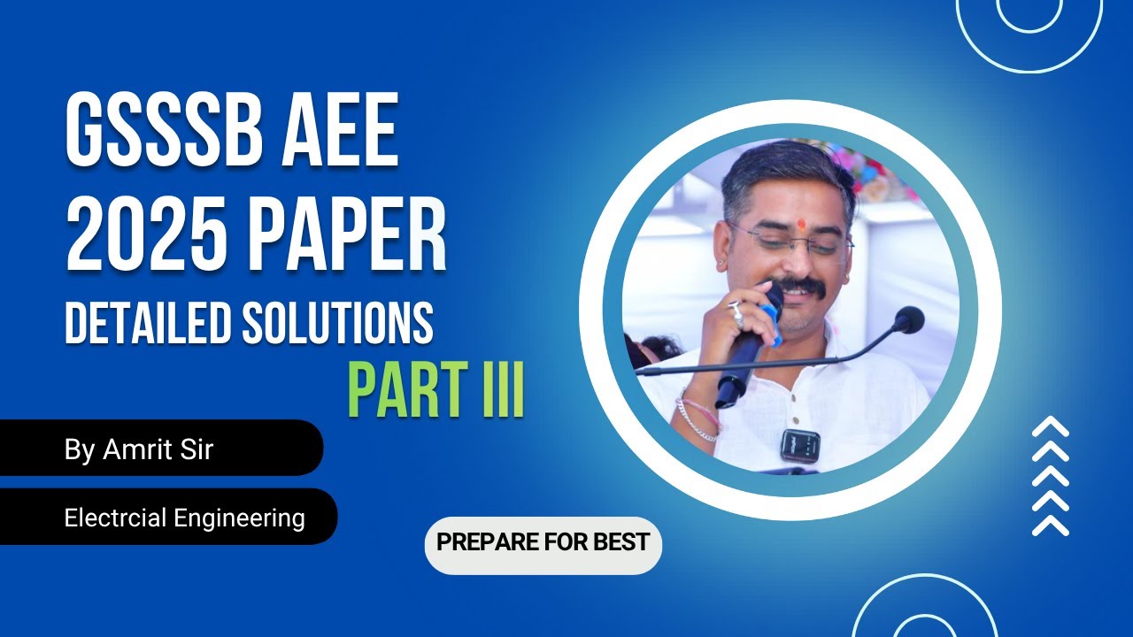 GSSSB AEE 2025 PAPER Part III | Clear Your Concepts | In Depth ...