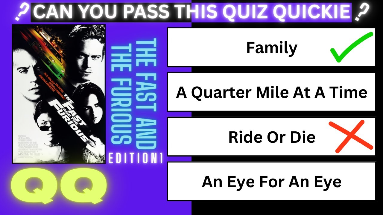 The Fast and the Furious Quiz! Test Your F&F Knowledge, Family! - YouTube