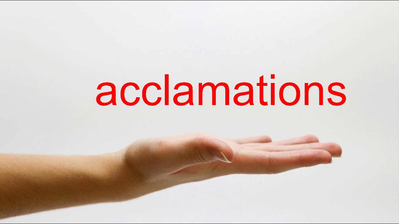 How to Pronounce acclamations - American English - YouTube