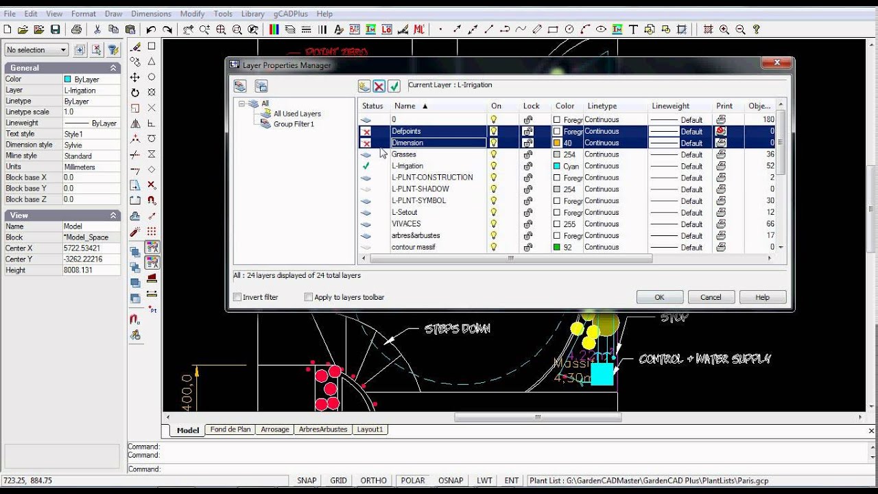 Managing layers in the gCADPlus environment. - YouTube