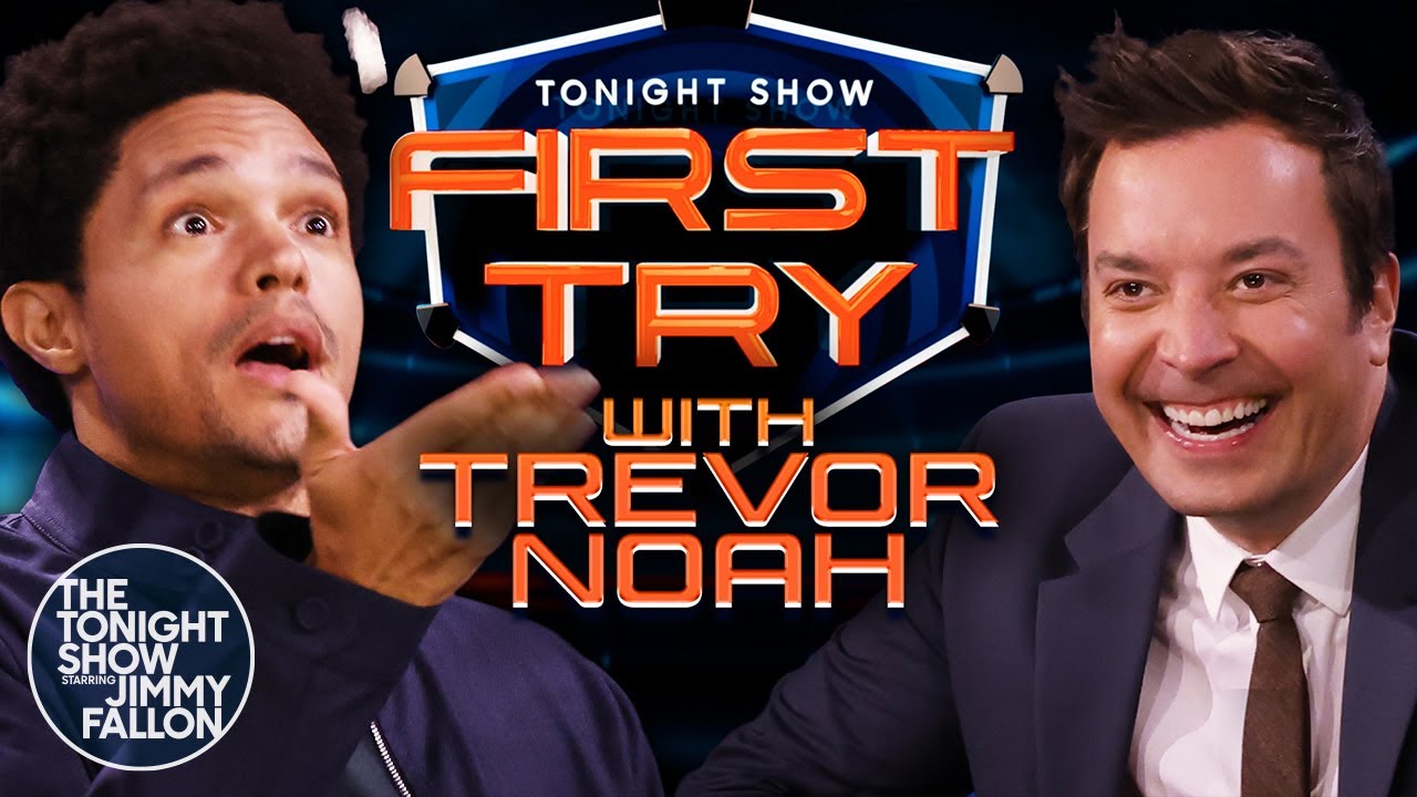 First Try with Trevor Noah | The Tonight Show Starring Jimmy Fallon ...