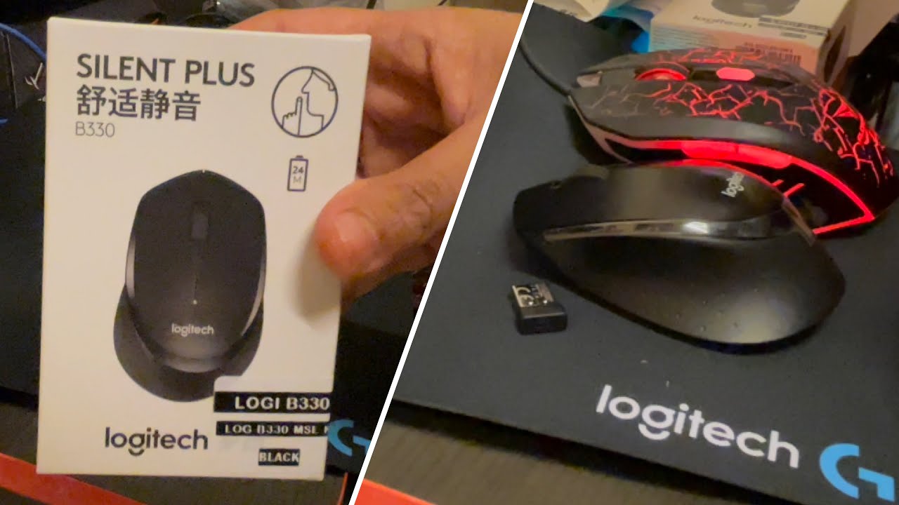 Unboxing Logitech Silent Plus Mouse B330 M330 90% Noiseless Affordable ...