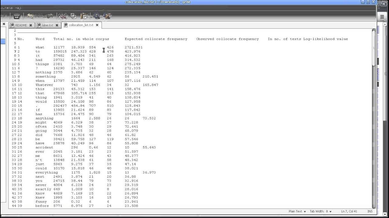 CQPweb tutorial # 20: the collocation screen - YouTube