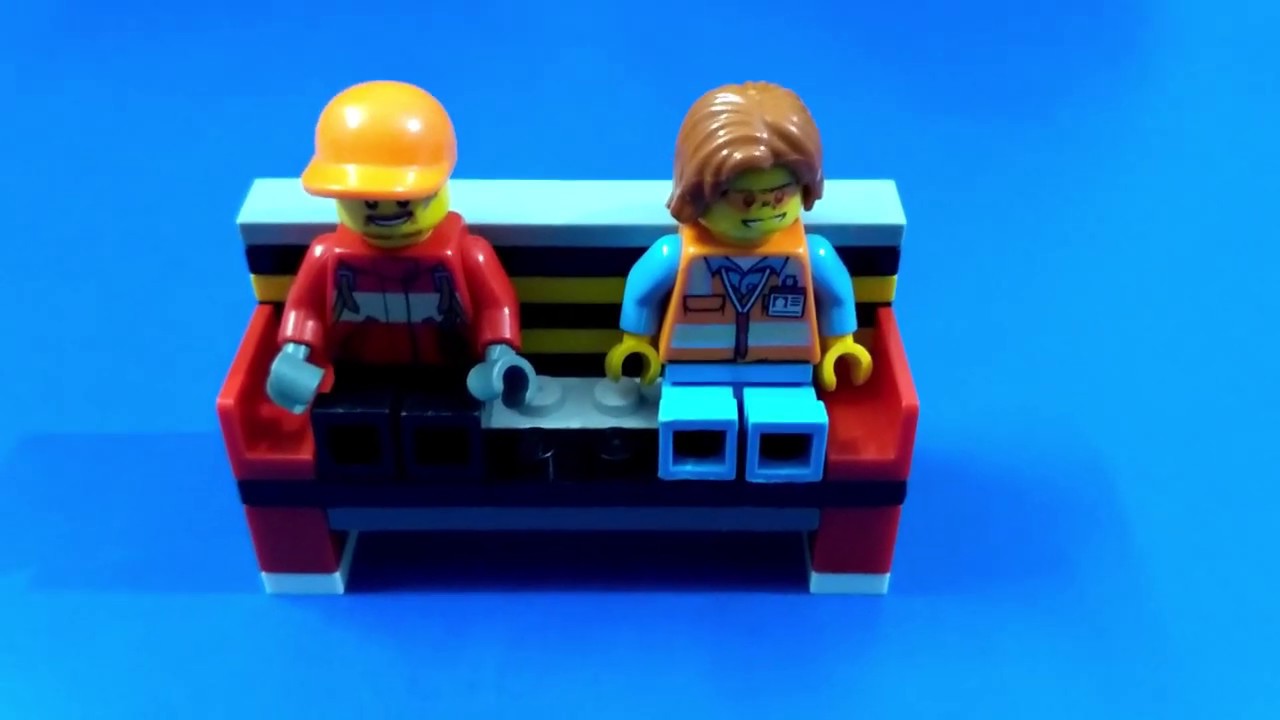 Lego park bench - YouTube