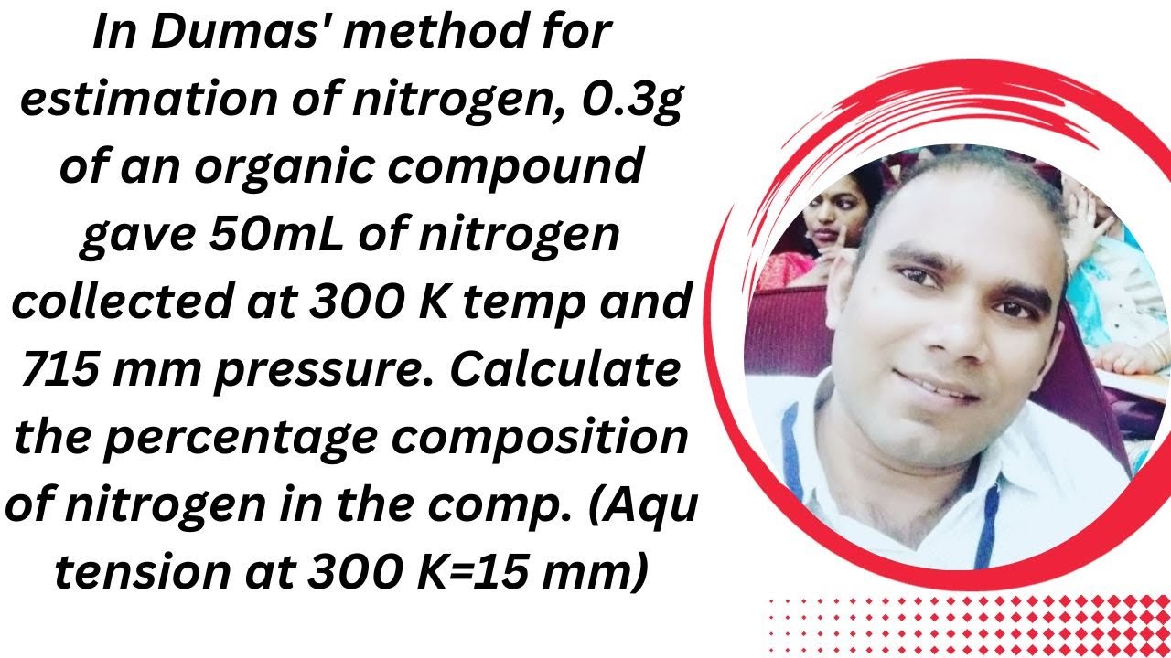 In Dumas' method for estimation of nitrogen, 0.3g of an organic ...
