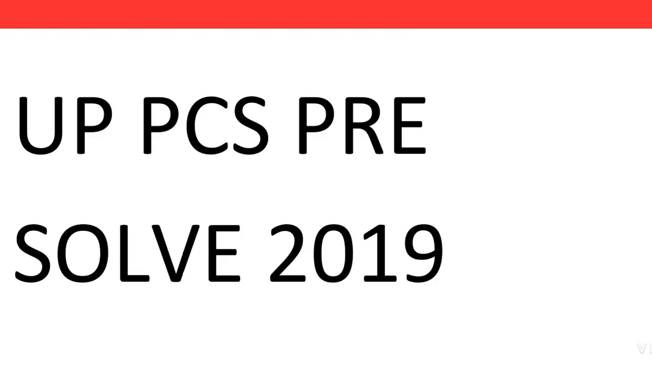 UP PCS PRE 2019 solve 4 - YouTube