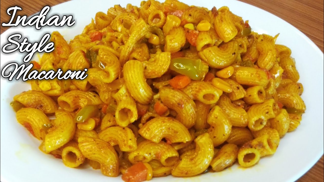 Indian Style Macaroni | Indian Style Pasta Recipe | Masala Macaroni ...