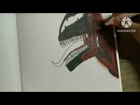 Drawing Realistic Carnage/ Speed drawing carnage - YouTube