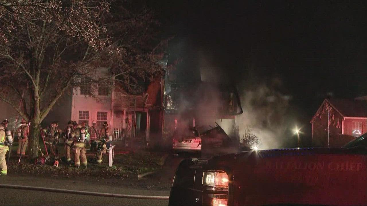 Pataskala home sustains major fire damage - YouTube