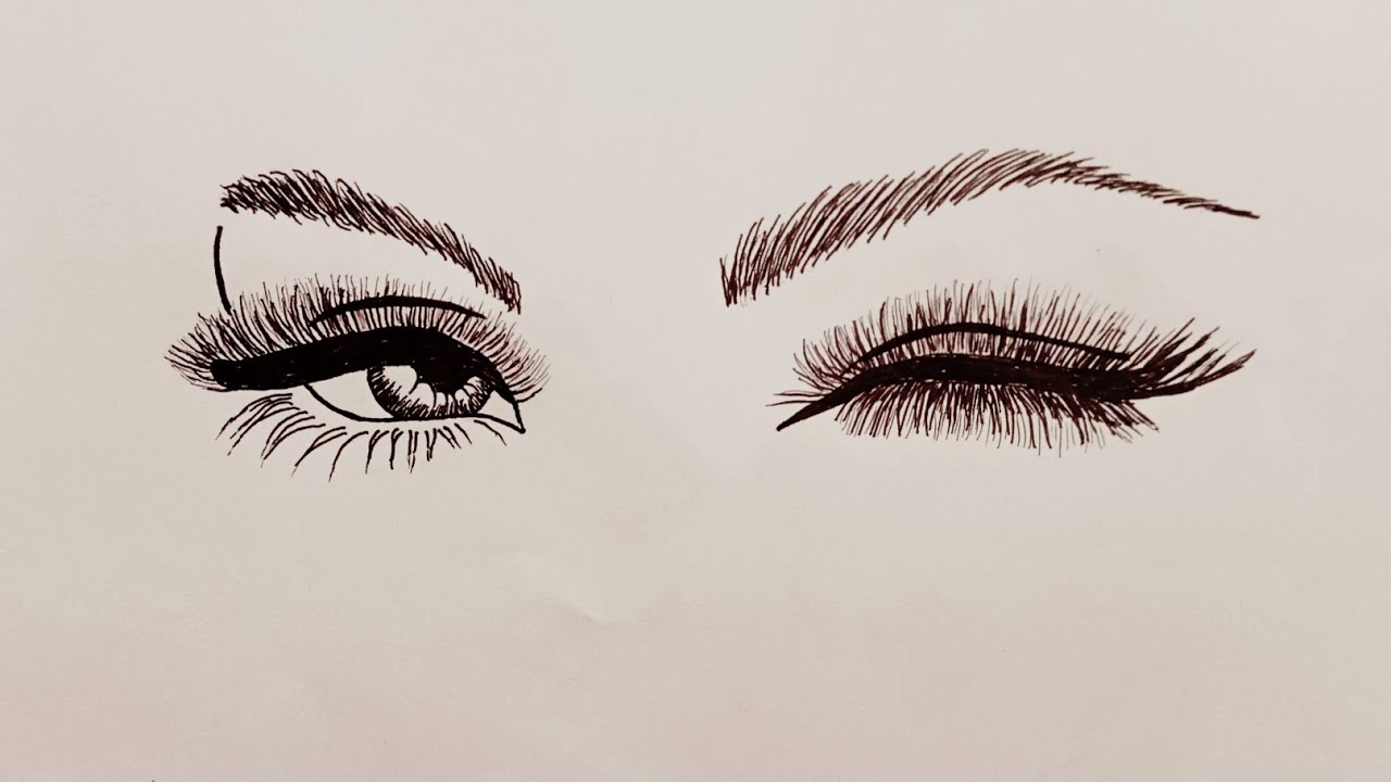 How to draw a beautiful eyes / easy step by step hyper realistic eyes ...