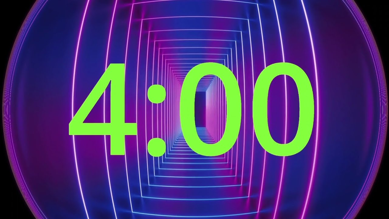 4 Minute Timer with Music [Electric Tunnel] - YouTube