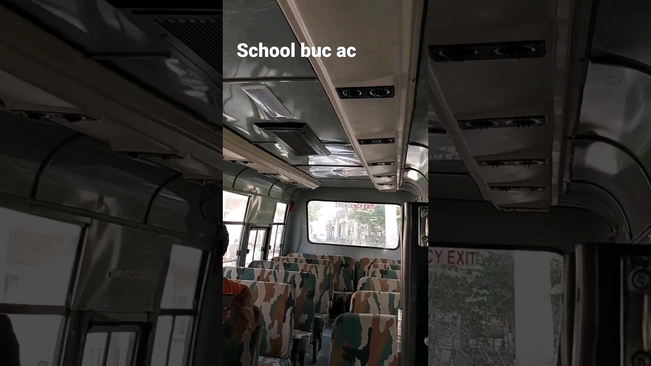 school bus ac fitting || bus air conditioning system || ac bus || air ...