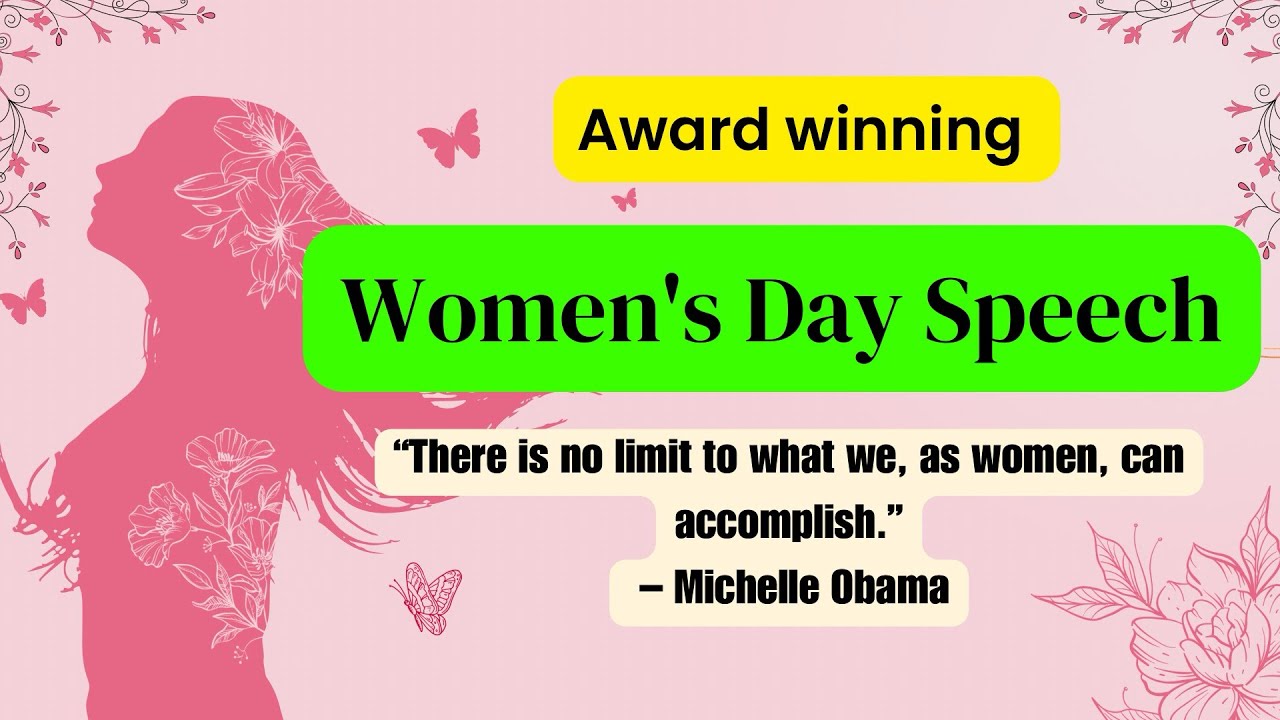 Women’s day Speech 2024 | Best women’s day speech in English with ...