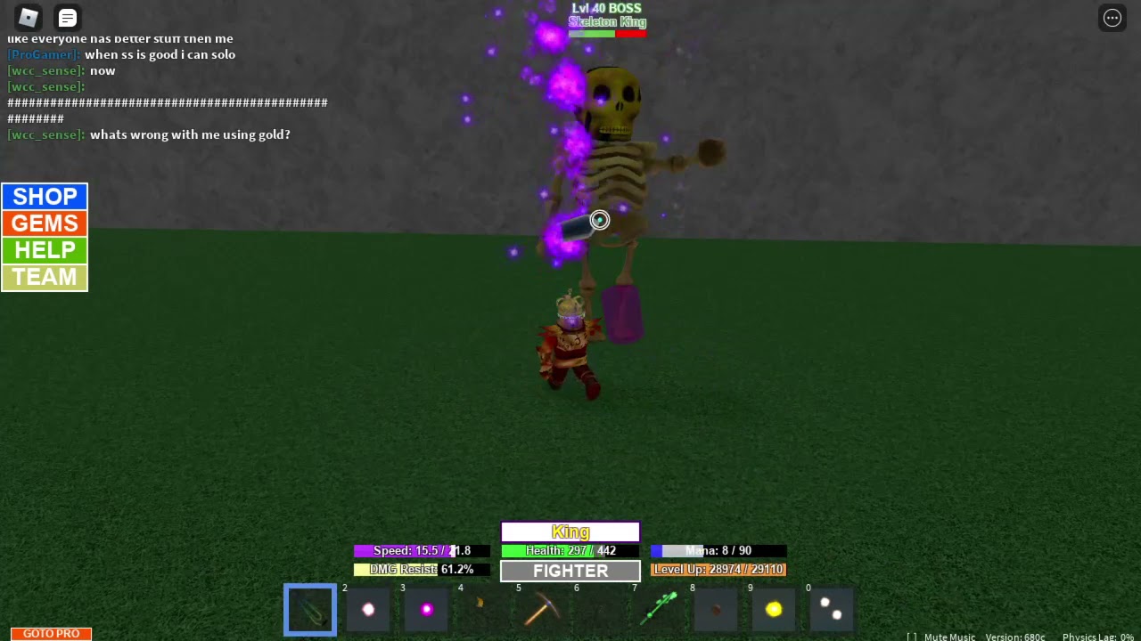 Roblox field of battle killing skeleton king! - YouTube