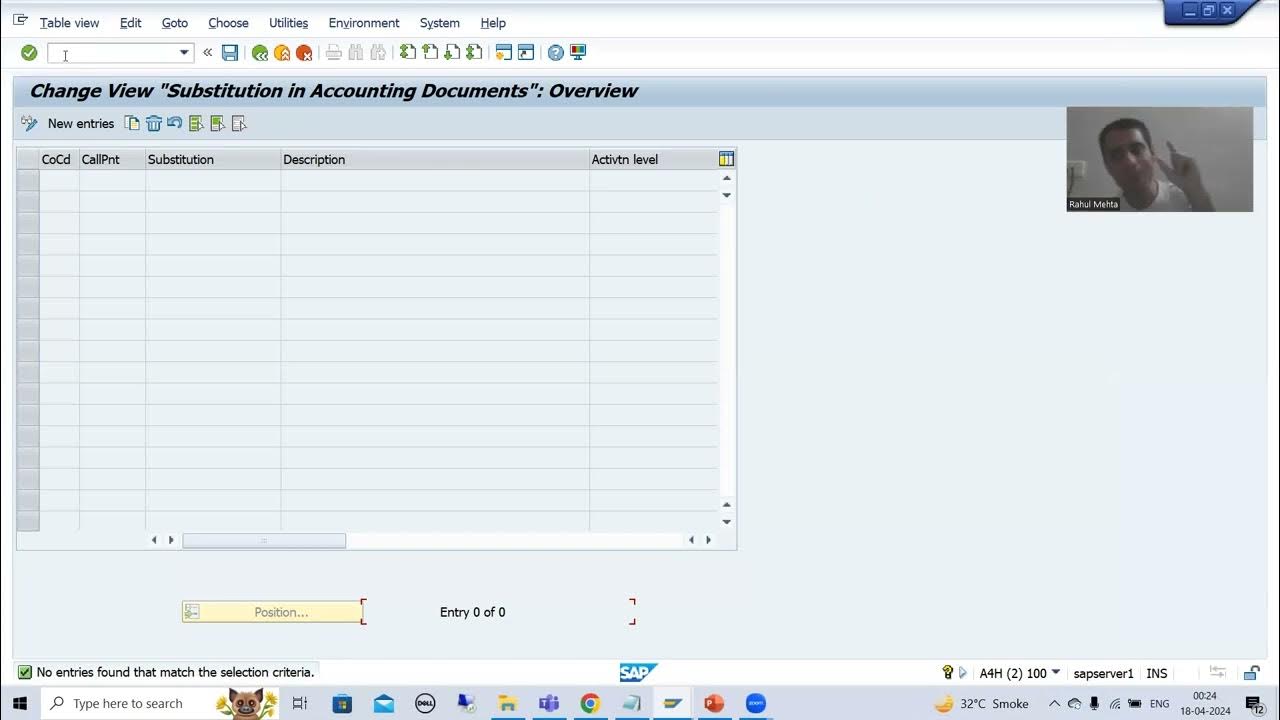 101 - Additional ABAP Concepts - Substitutions - Substitution Activation Using Transaction Code ...