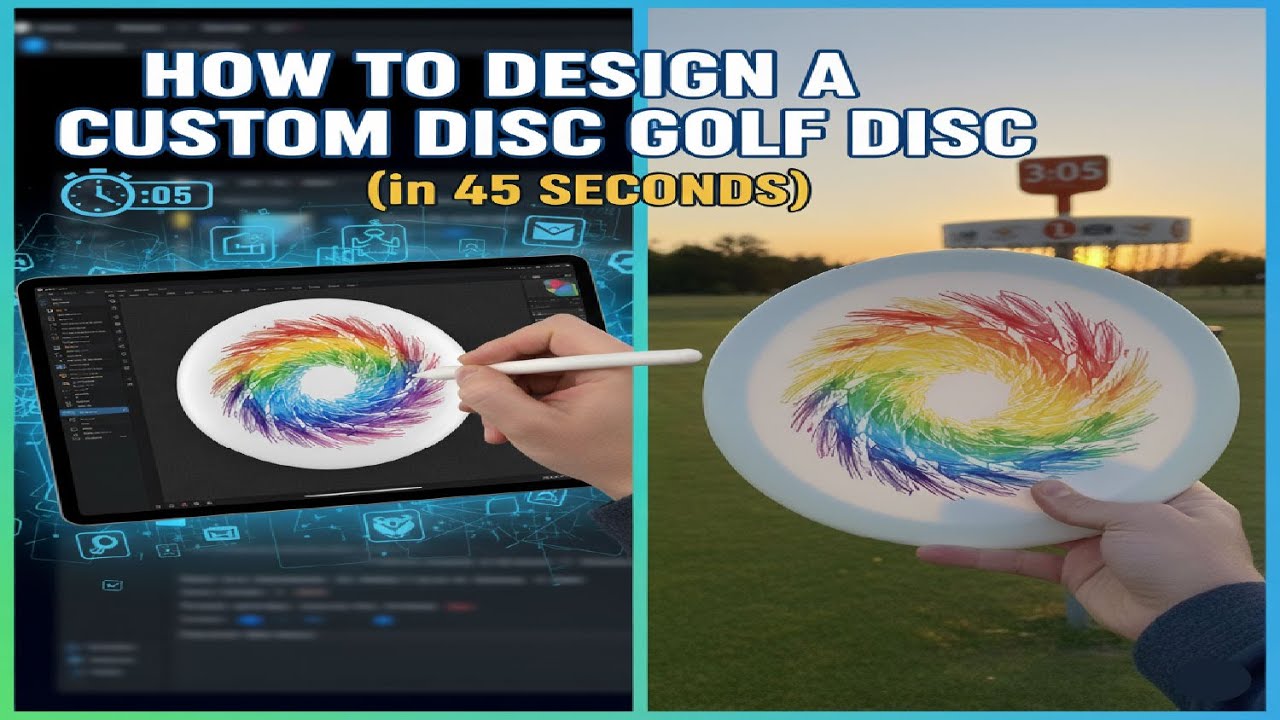 How to Design a Custom Disc Golf Disc (in 45 Seconds!) - YouTube