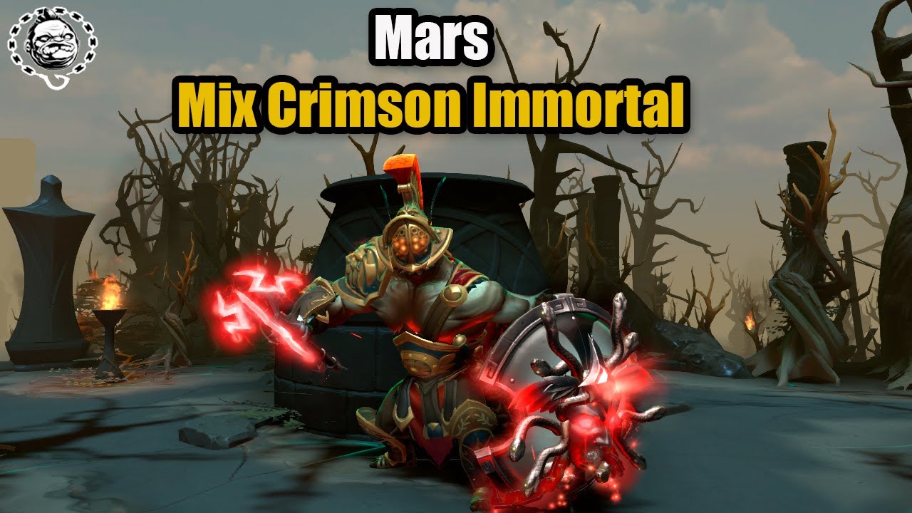 Mars Review Crimson Mix set Immortal Dota 2 (God's Mercy Witness ...