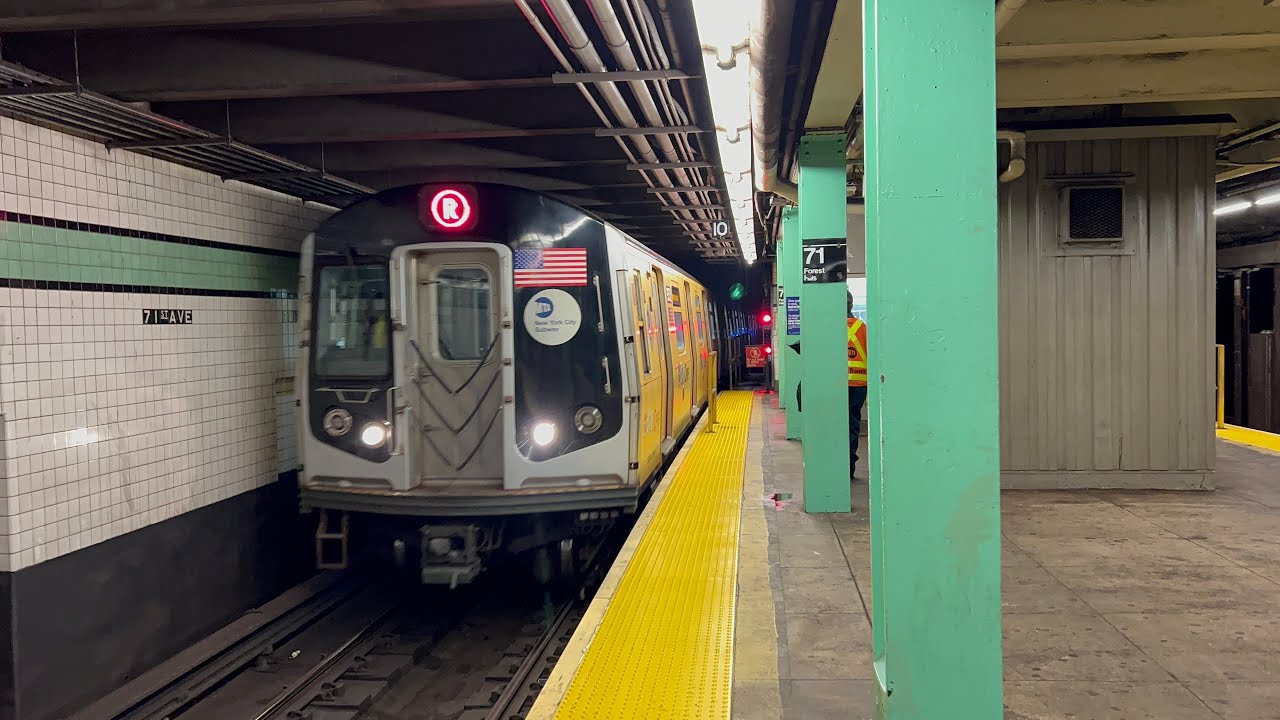 NYCT BMT R160A 2 Zoho Wrap R Train Arriving Into Forest Hill 71st NYCT BMT R160A 2 Zoho Wrap R Train Arriving Into Forest Hill 71st