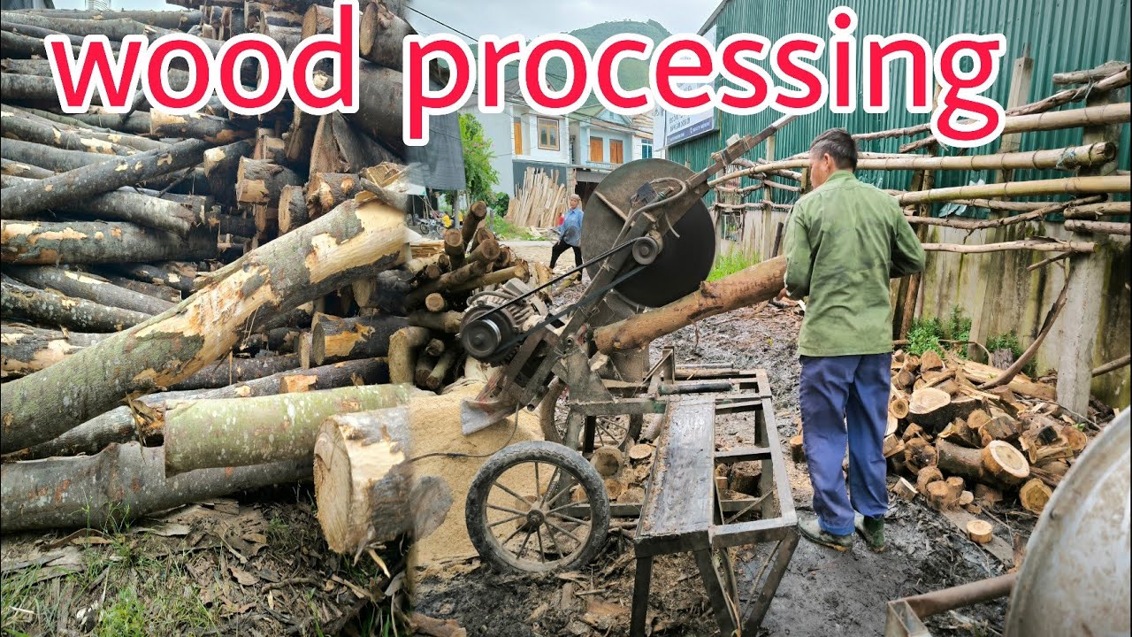 Wood processing#woodworkingmachine #woodcutting - YouTube