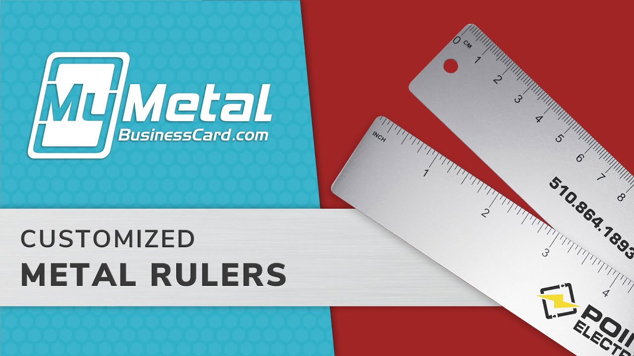 Customizable Metal Rulers for YOUR Brand | My Metal Business Card - YouTube