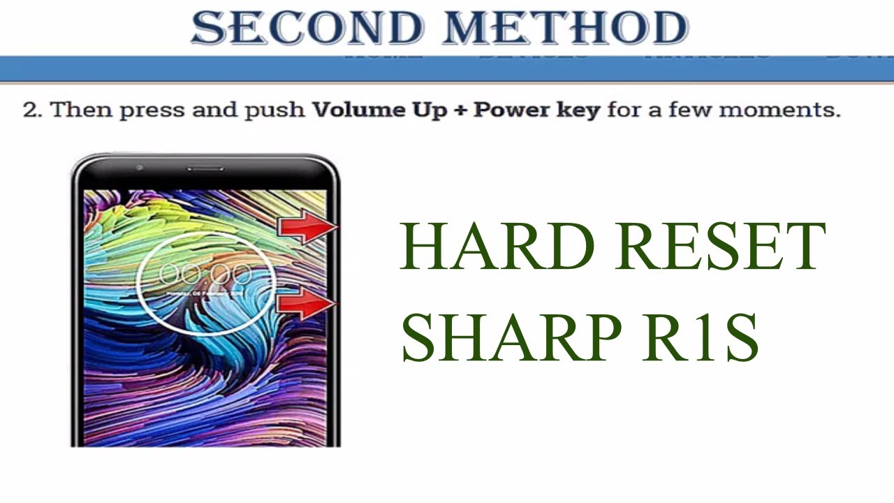 Hard Reset SHARP R1S - YouTube