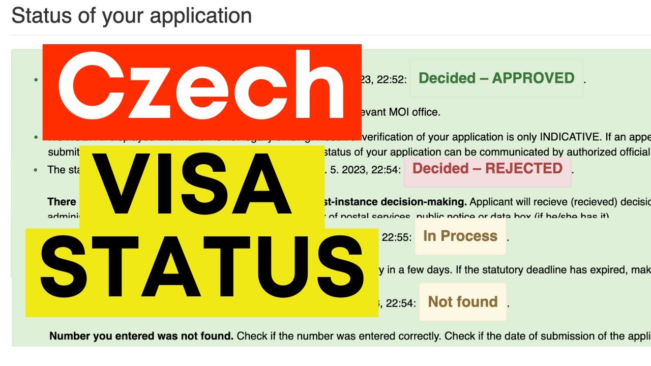 Czech Visa Status - How to Check? Easy this way! - YouTube