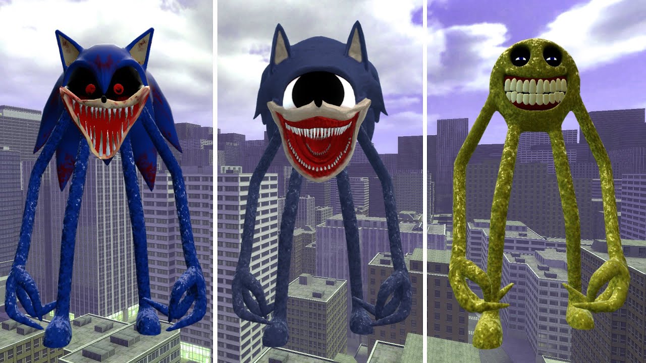 DEPRAVED SMILEY VS SONICEYX SMILEY & SONIC CURSED SMILEY IN GARRY'S MOD ...