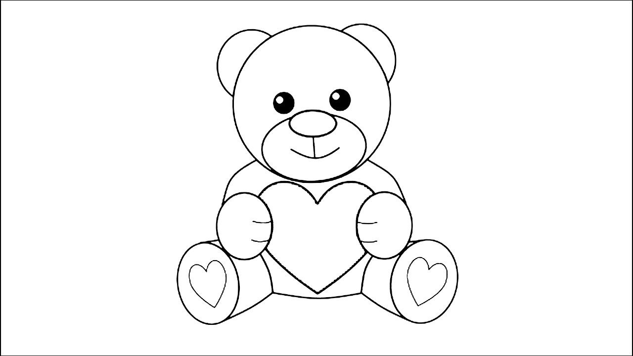 Teddy Bear Drawing Step by Step | Pleasant Drawing - YouTube