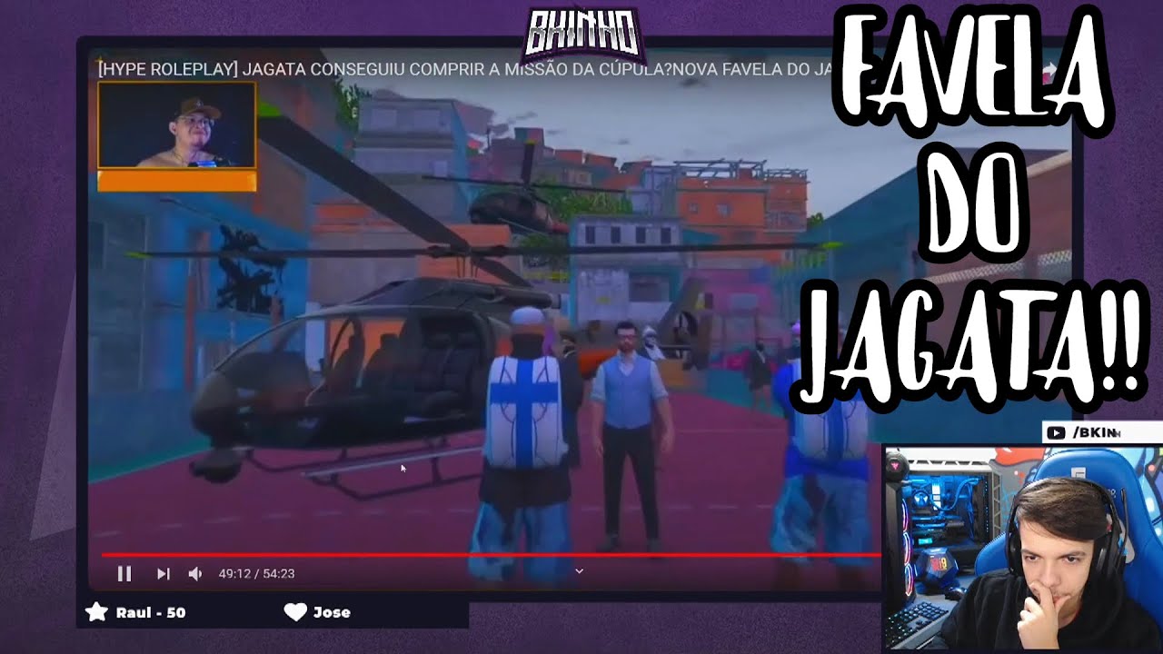 BKINHO REAGINDO A TROPA DO JAGATA RECEBENDO UMA FAVELA NO HYPE!! GTAV ...