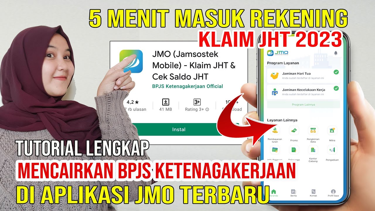 CARA MENCAIRKAN BPJS KETENAGAKERJAAN MELALUI APLIKASI JMO TERBARU 2024 ...