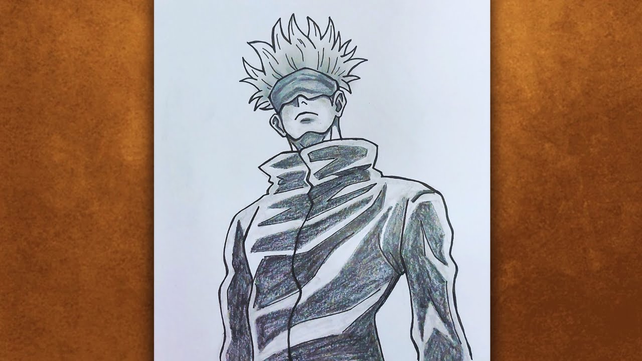 How to draw Gojo | Jujutsu kaisen | Anime drawing step by step - YouTube