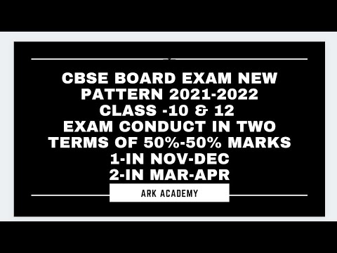 CBSE BOARD EXAMINATION pattern latest 2021-2022(New curriculum) for 10 ...