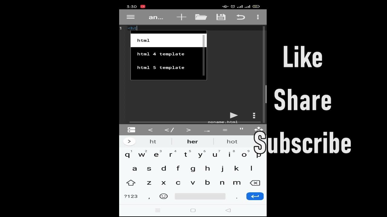 How to Create Webpage in Android Phone Using anWriter Free HTML Editor ...