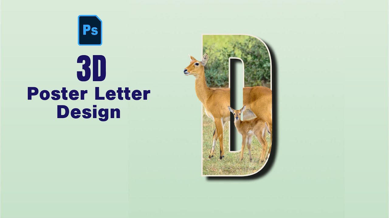 3D Poster Letter Design | Photo Manipulation | Photoshop Tutorial - YouTube