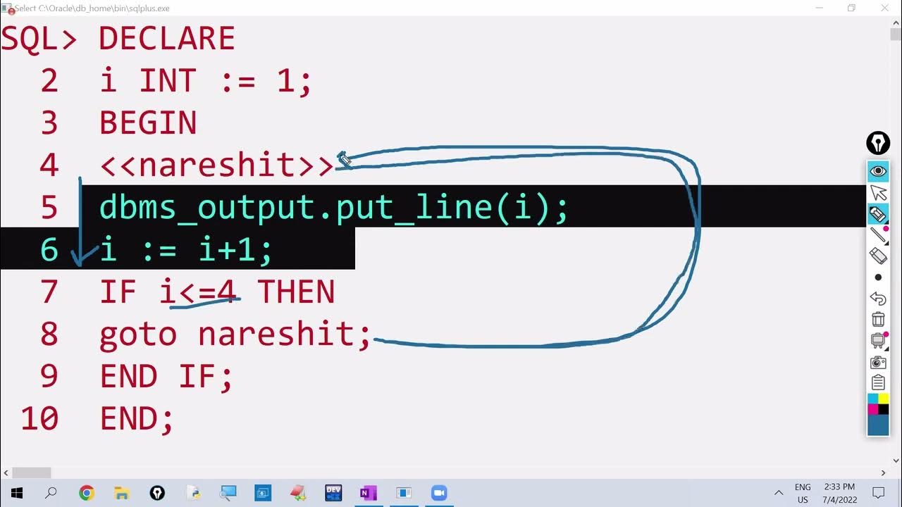 Session 54 4 July Oracle PL SQL GOTO Cursor Statement - YouTube