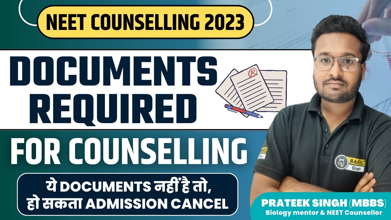 List of documents required for NEET Counselling | Documents Required in ...