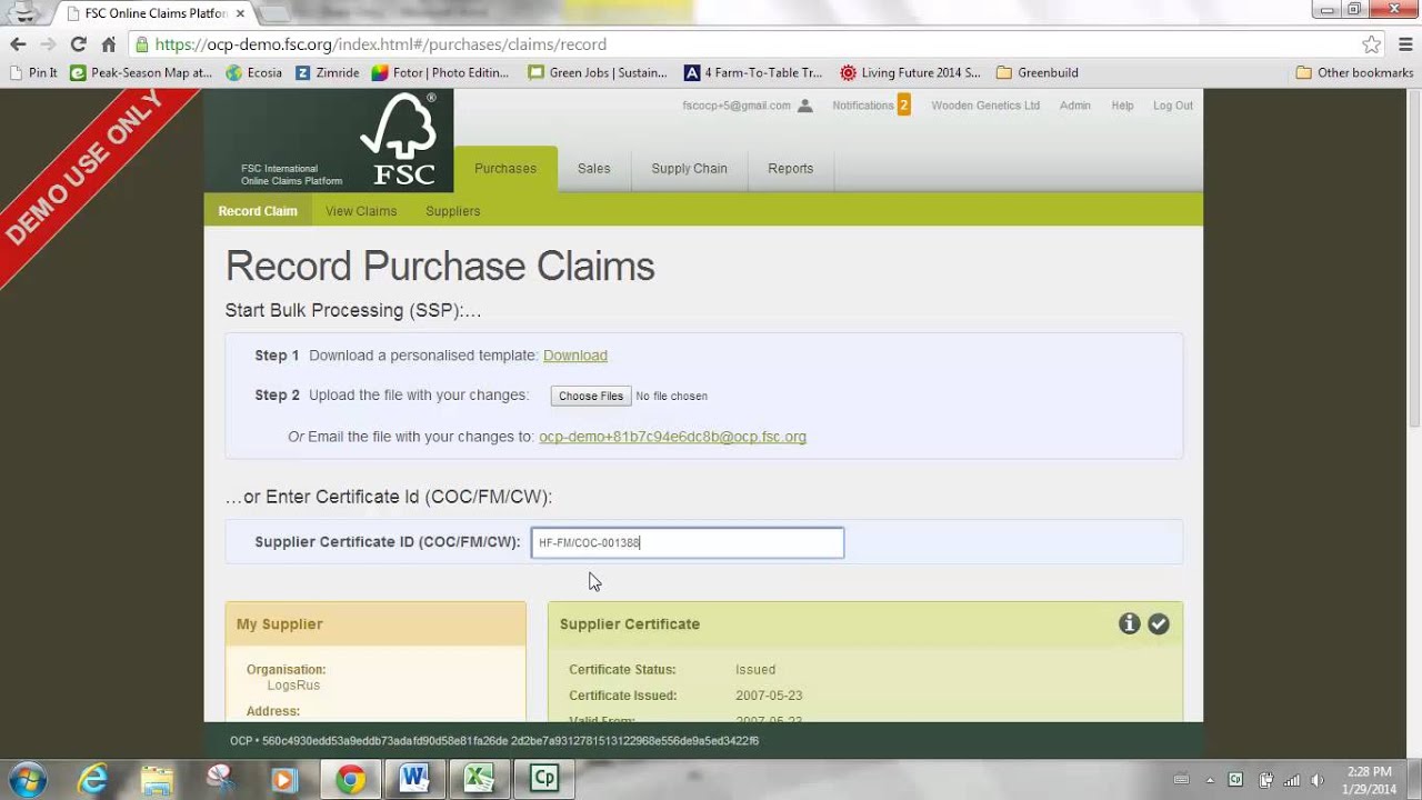 FSC OCP Connect & Enter Claims Video - YouTube