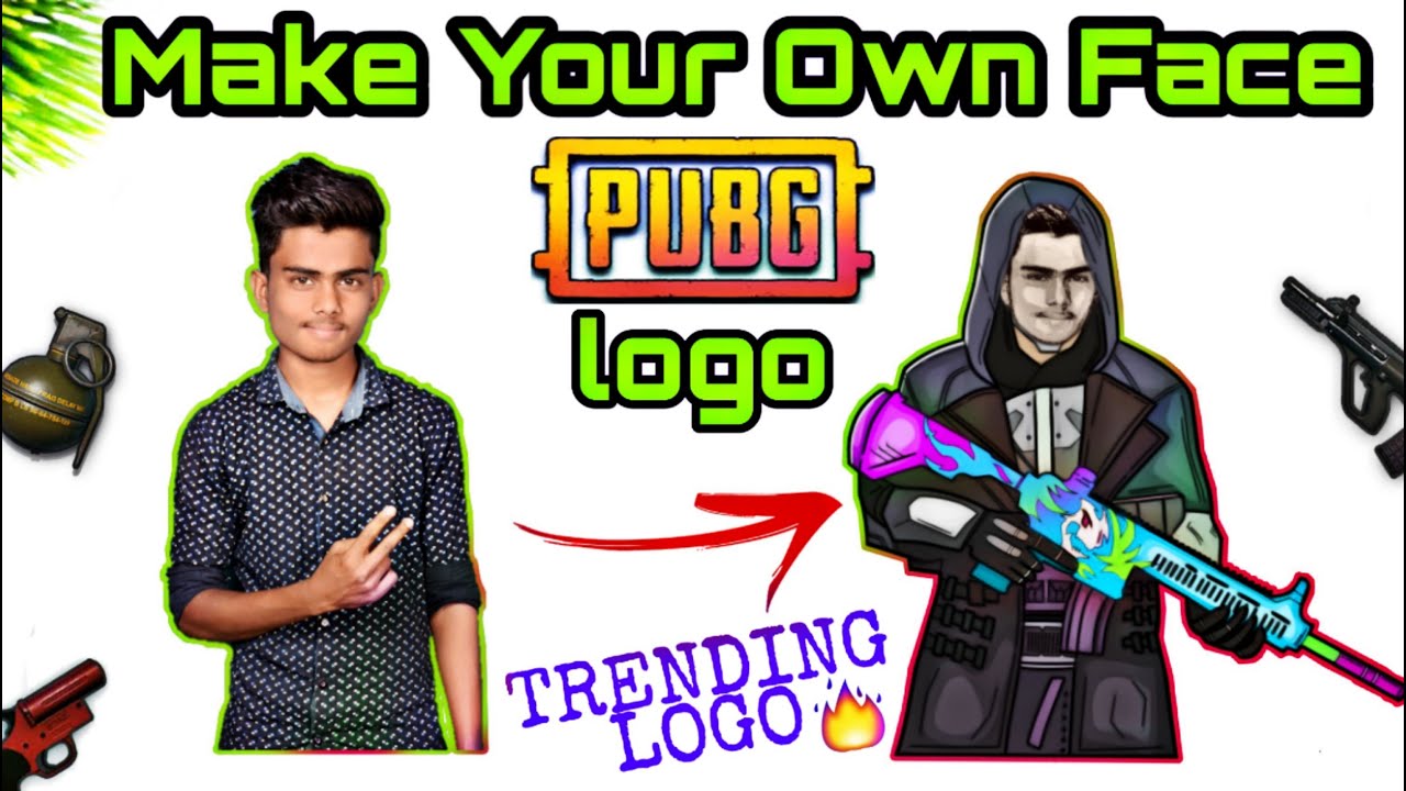 How To Make Your OWNFACE PUBG LOGO For PUBG Mobile||Pubg logo 2020 ...