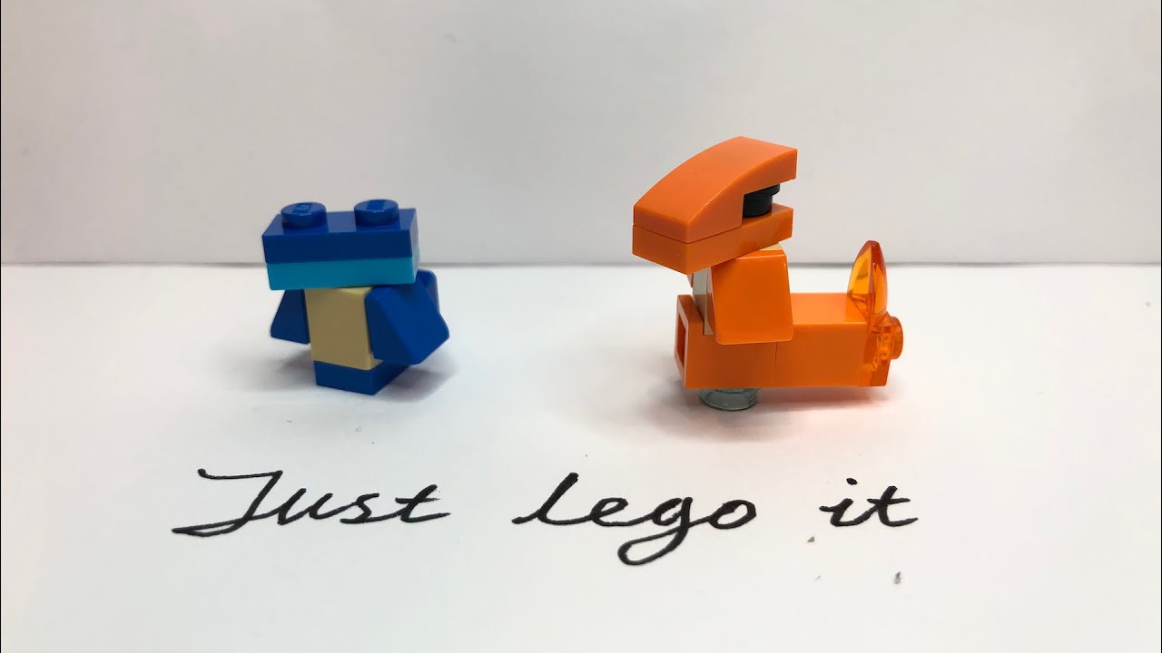 Lego Pokemon MOC Instructions - Squirtle and Charmander - YouTube