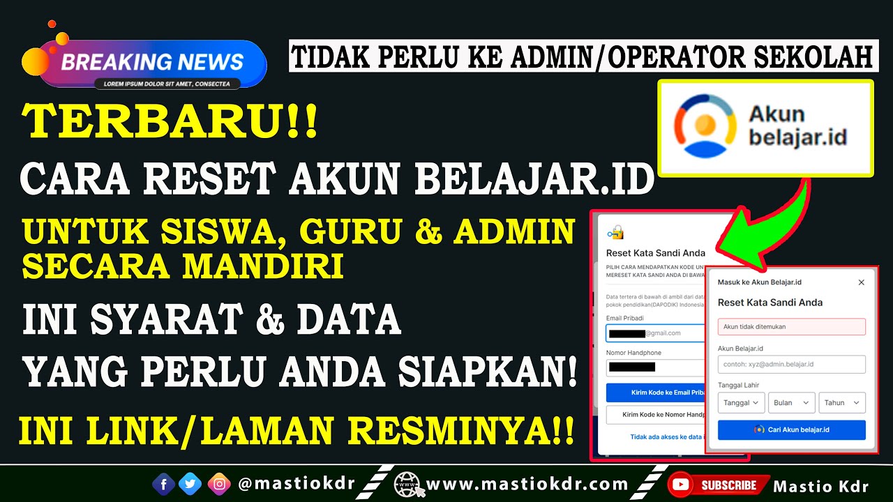 Terbaru! Cara Reset Password Akun/Email Belajar.id SECARA MANDIRI Oleh ...