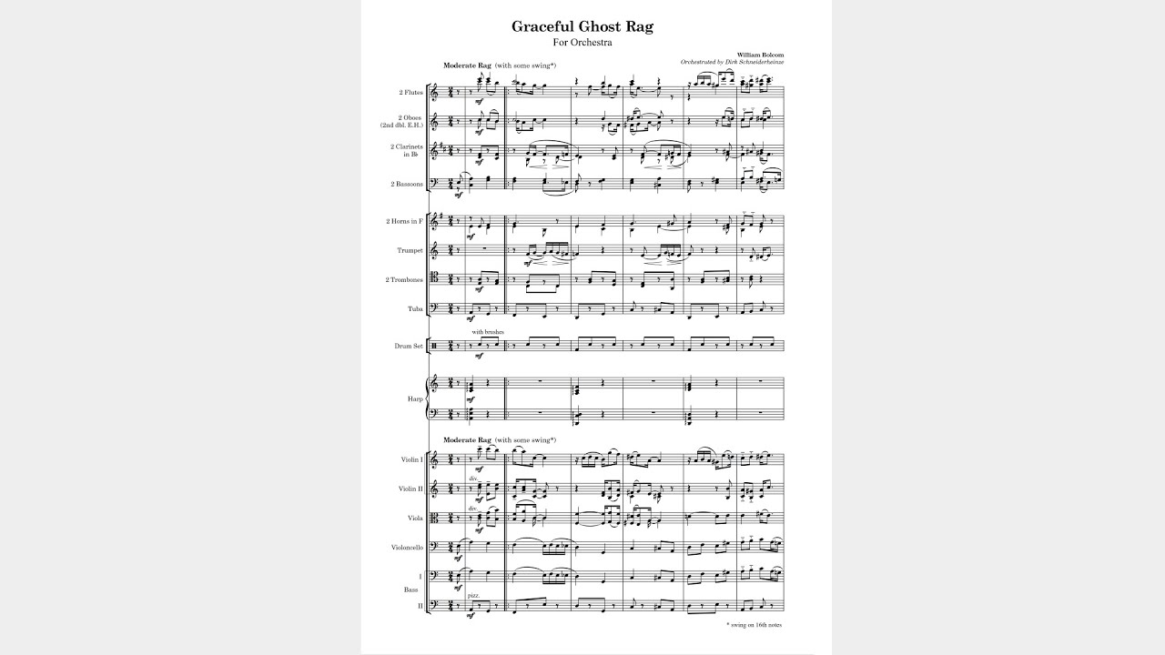 W. Bolcom - Graceful Ghost Rag (for Orchestra) - YouTube