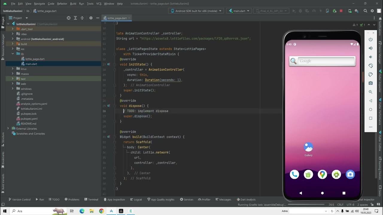 Flutter Lottie Kullanımı - YouTube