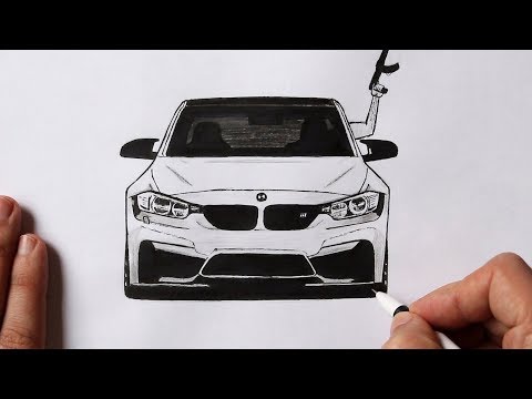 Как нарисовать машину BMW M3 | BMW рисунок