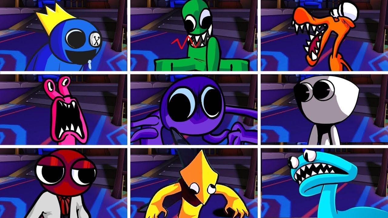 [New Voice] New 3D Rainbow Friends Chapter 2 Vs New Cyan & Yellow in ...