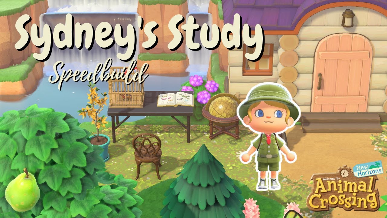 Sydney's Study Area speedbuild⎮ Animal Crossing: New Horizons - YouTube