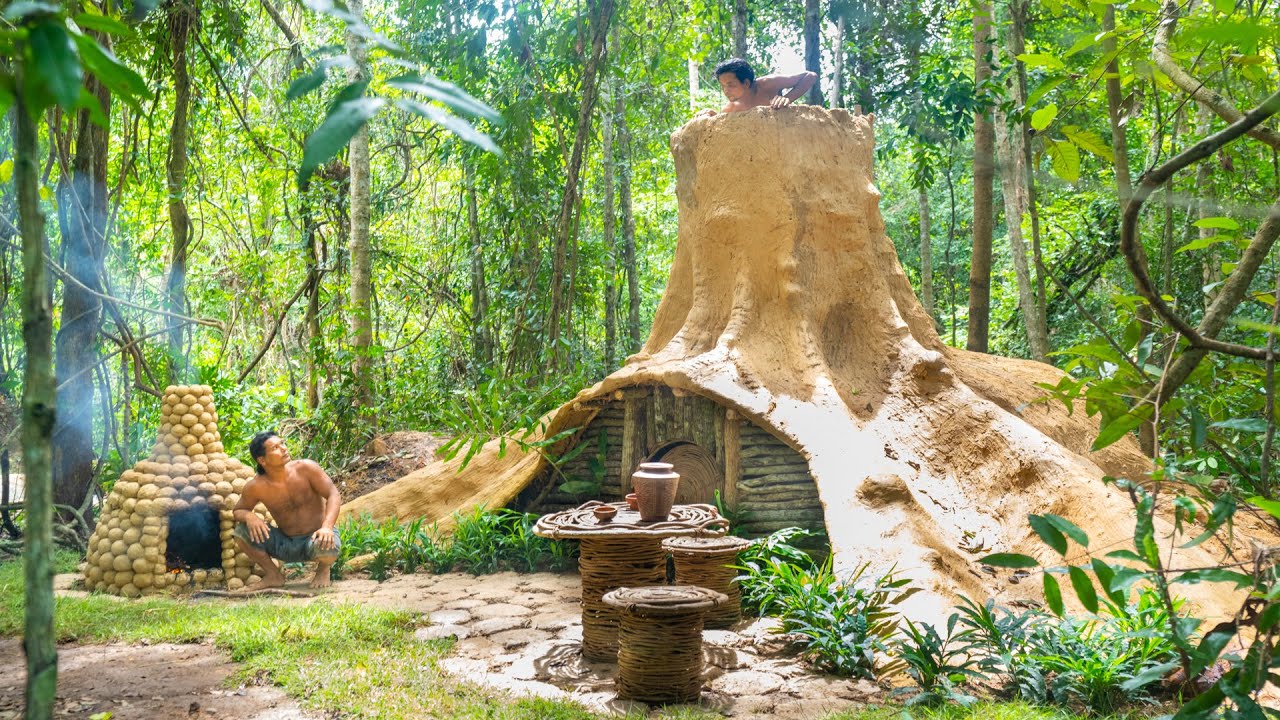 Building the Most Amazing Hidden Home Shelter in the Deep Jungle by ...