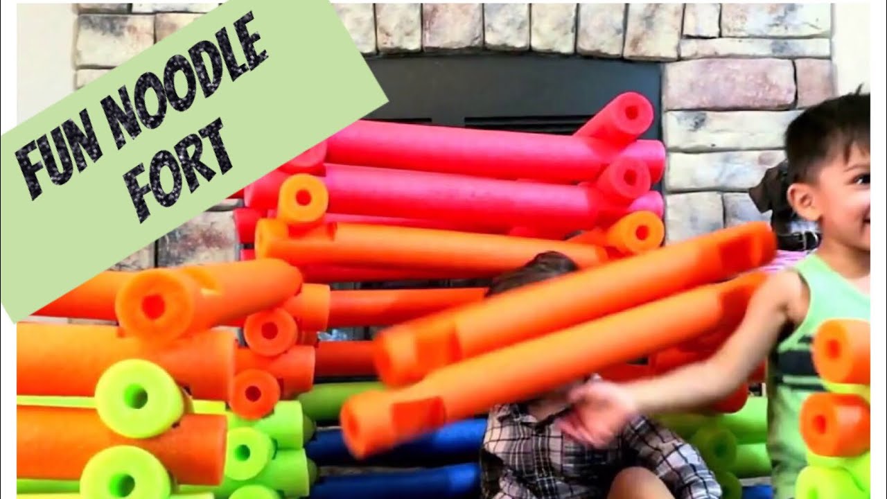 How to Make a Lincoln Log Fort out of Fun Noodles - YouTube