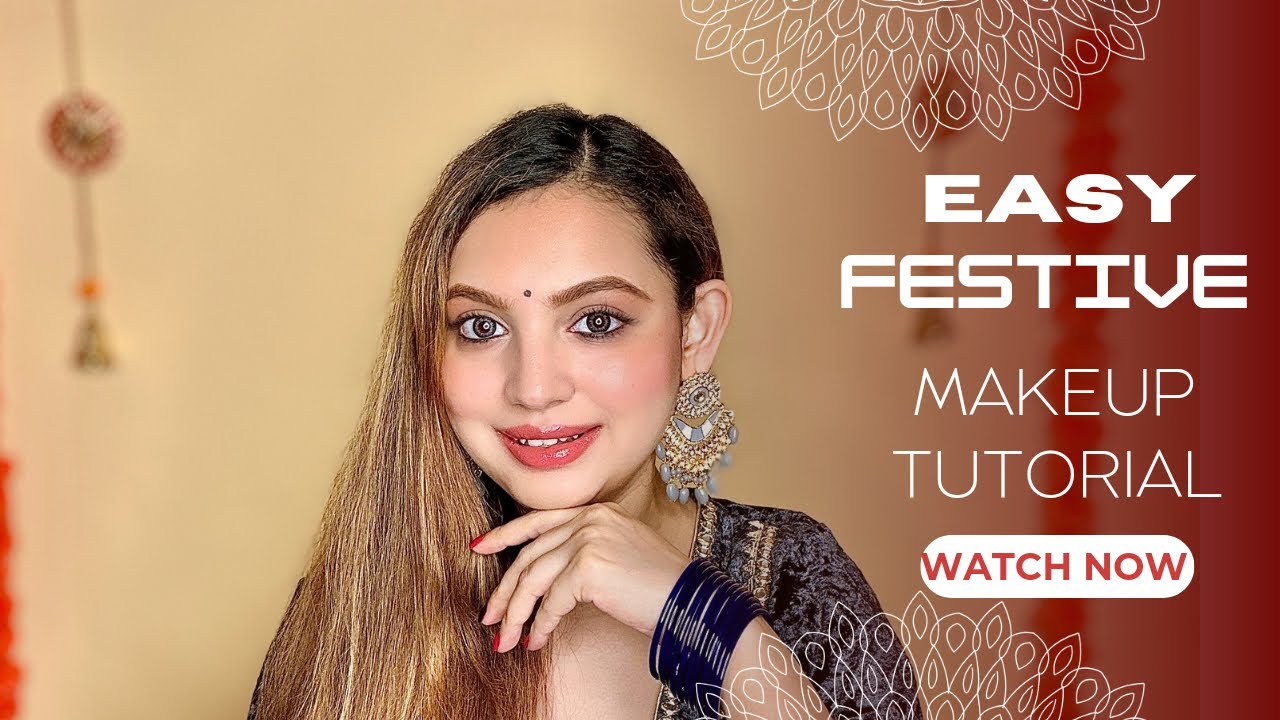 Easy Festive Makeup Tutorial - YouTube